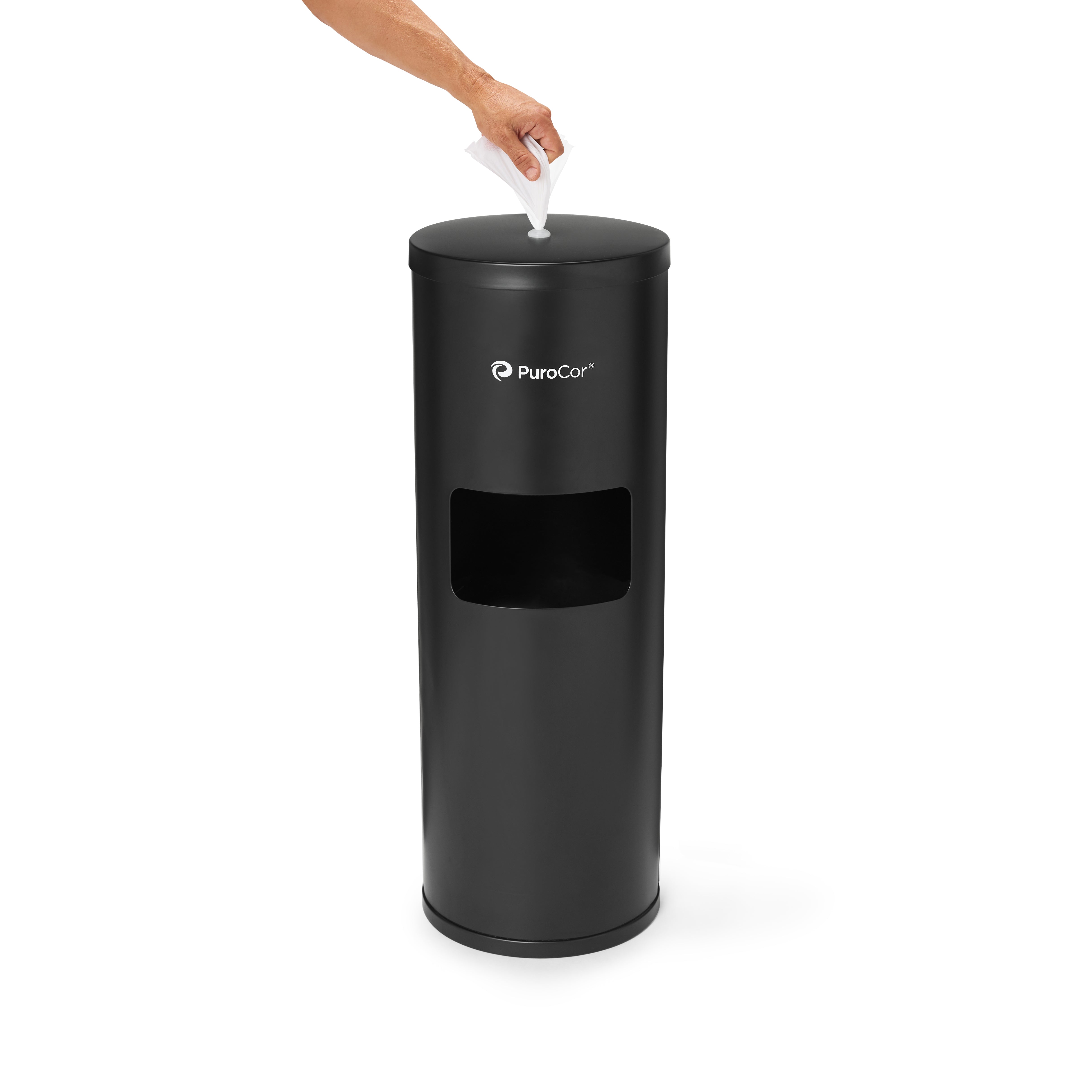 Black Stainless Steel Floor Dispenser – PuroCor Australia